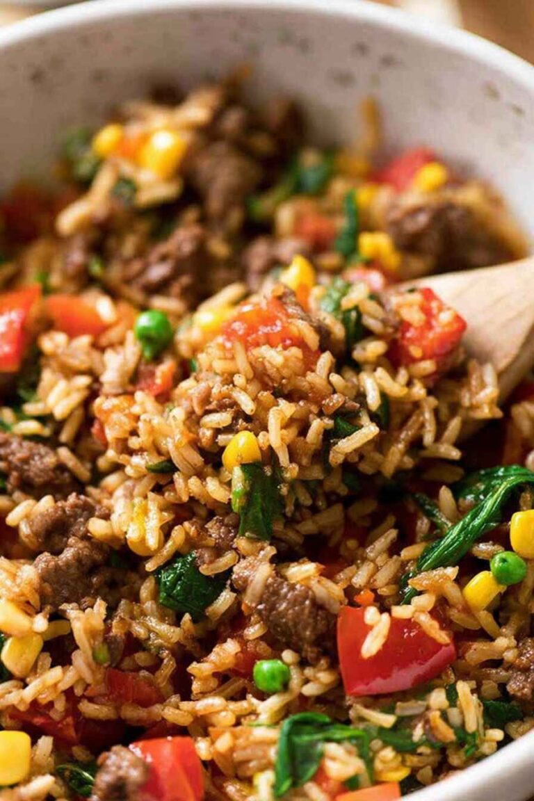 Beef and Rice with Veggies : Easy, Cozy, Flavorful ,1-Pot Dinner