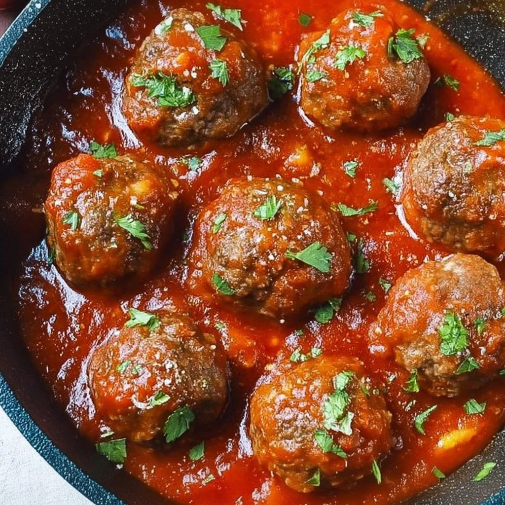 Classic Beef Meatballs in Tomato Sauce
